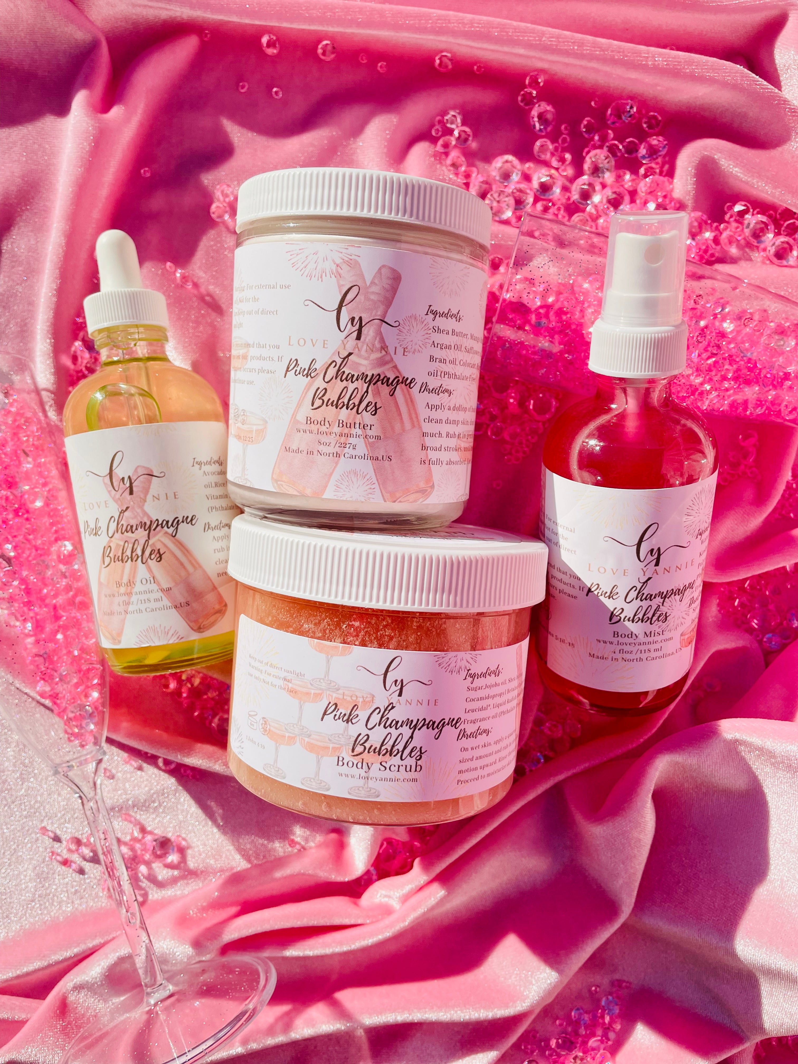 Pink Champagne Bubbles Body Bundle – Love Yannie